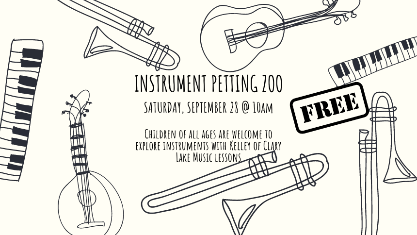 INSTRUMENT PETTING ZOO – The Whitefield Library